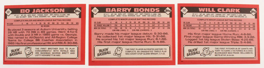 Complete Set of (132) 1986 Topps Traded Baseball Cards with #11T Barry ...