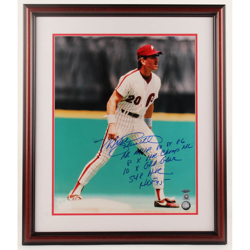 Mike Schmidt Signed Phillies 26x23 Custom Framed Photo Display With ...