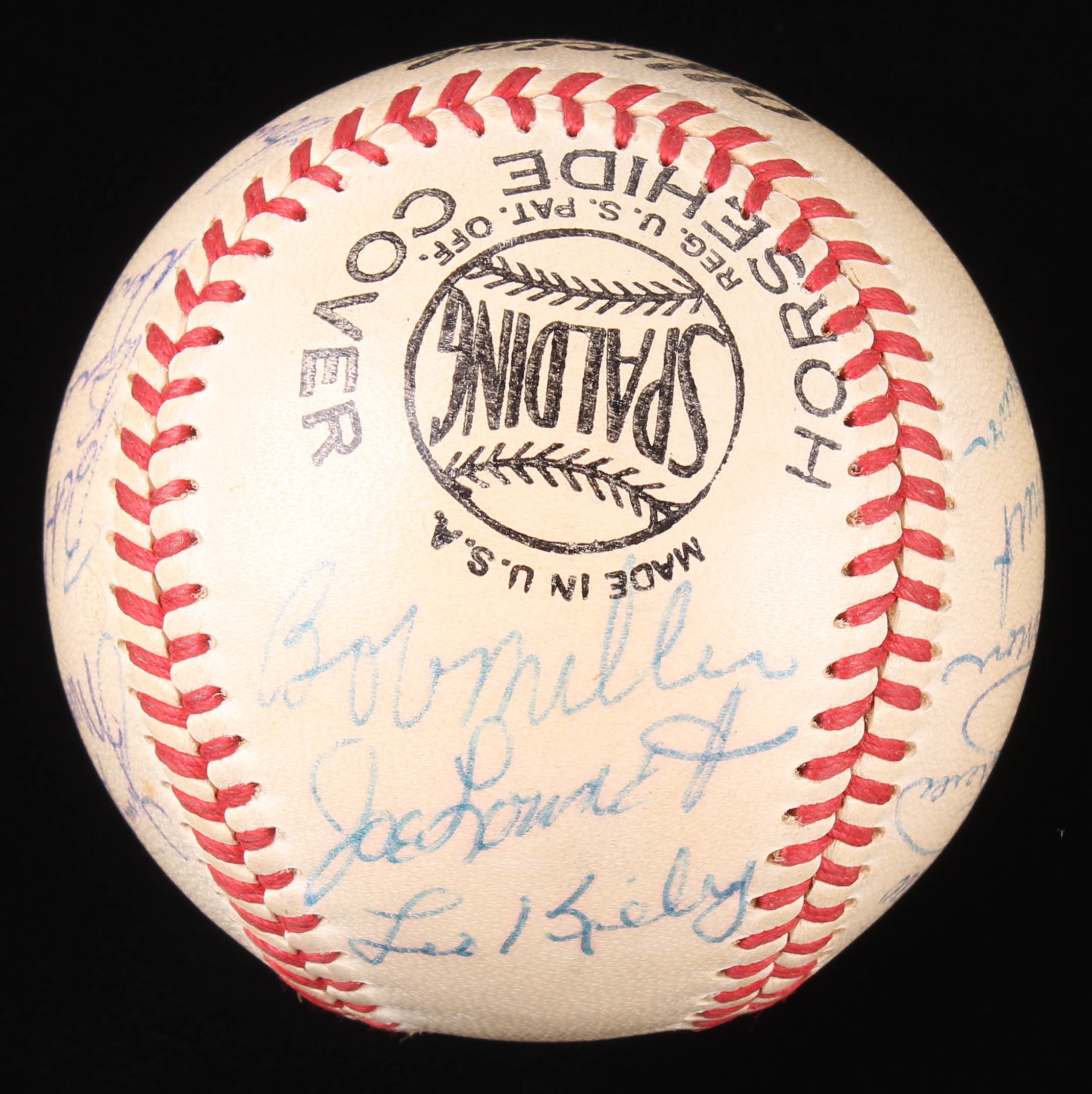 1956 Red Soox OL Baseball Signed by (17) with Mickey Vernon, Ted Lepcio ...