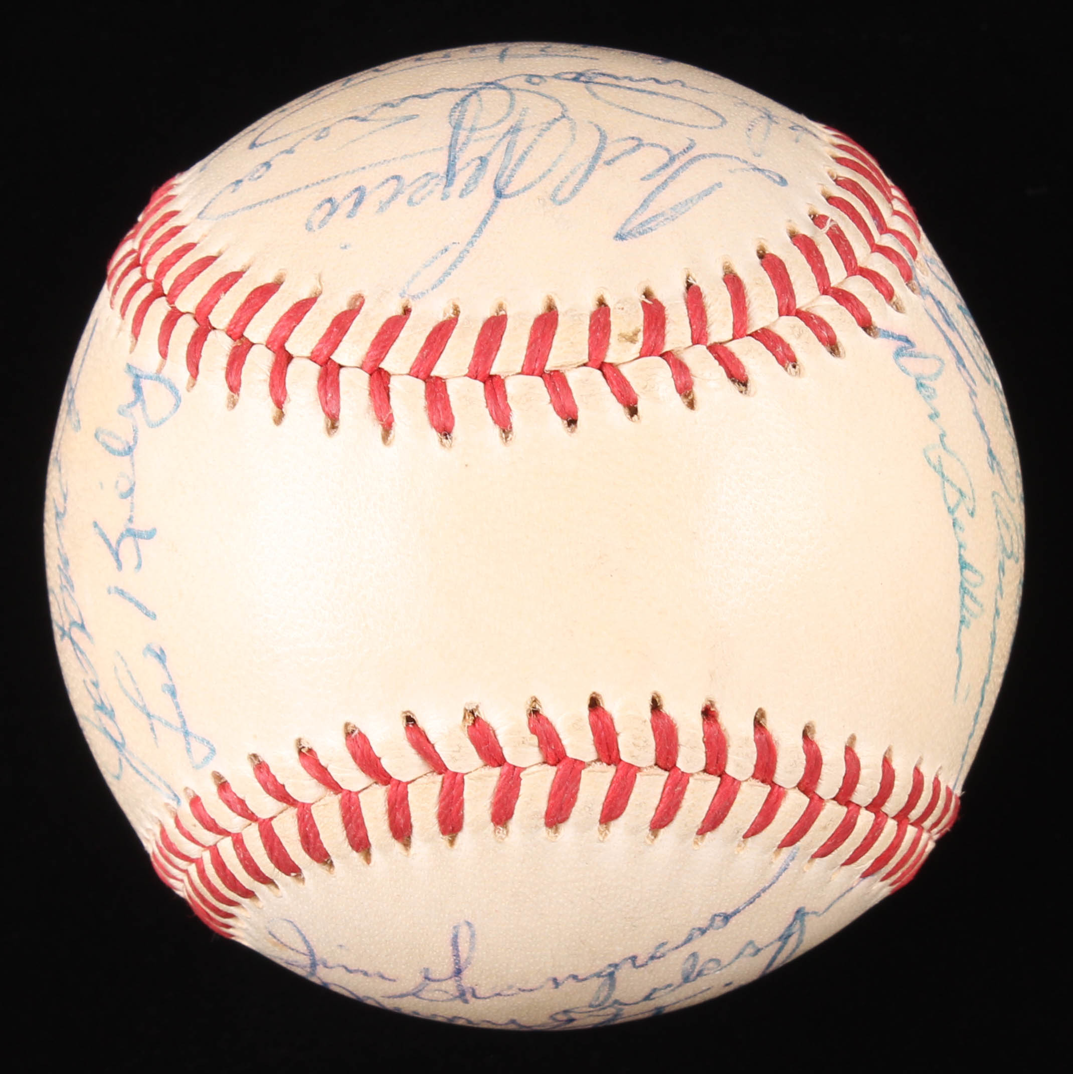1956 Red Soox OL Baseball Signed by (17) with Mickey Vernon, Ted Lepcio ...