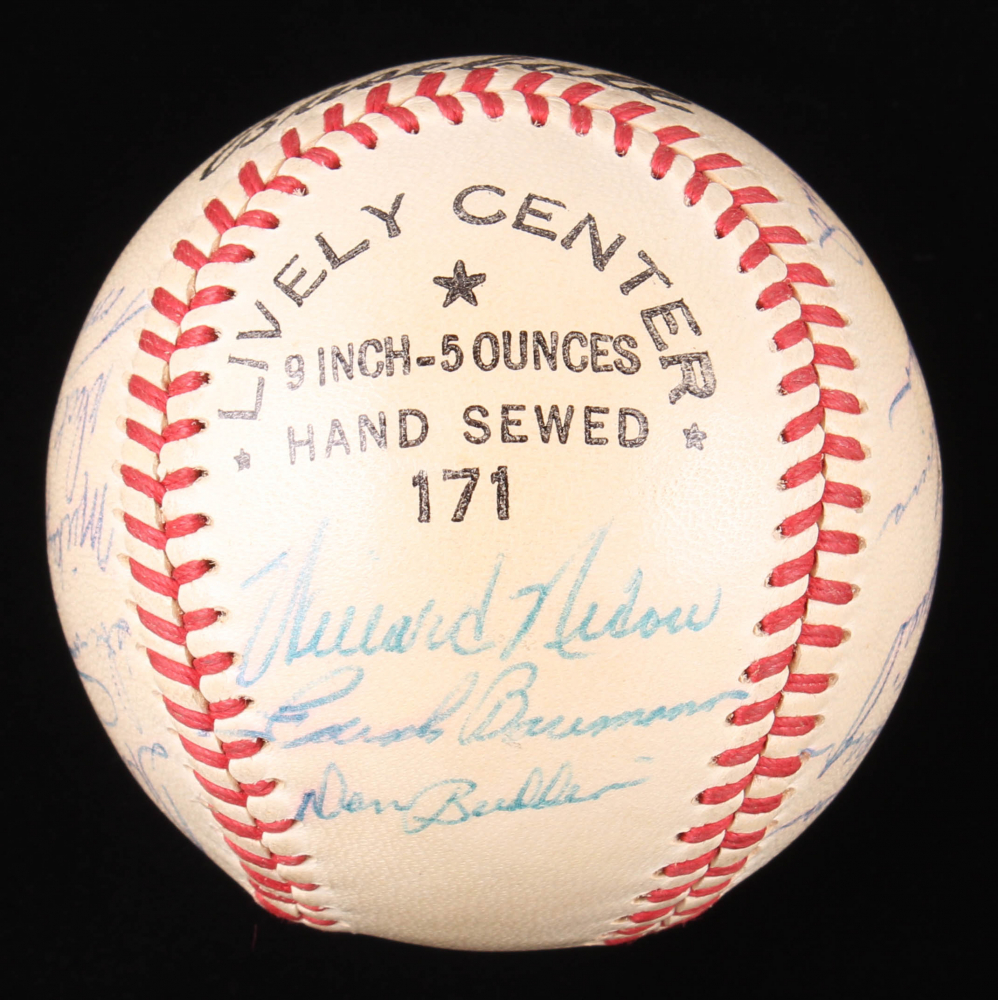 1956 Red Soox OL Baseball Signed by (17) with Mickey Vernon, Ted Lepcio ...