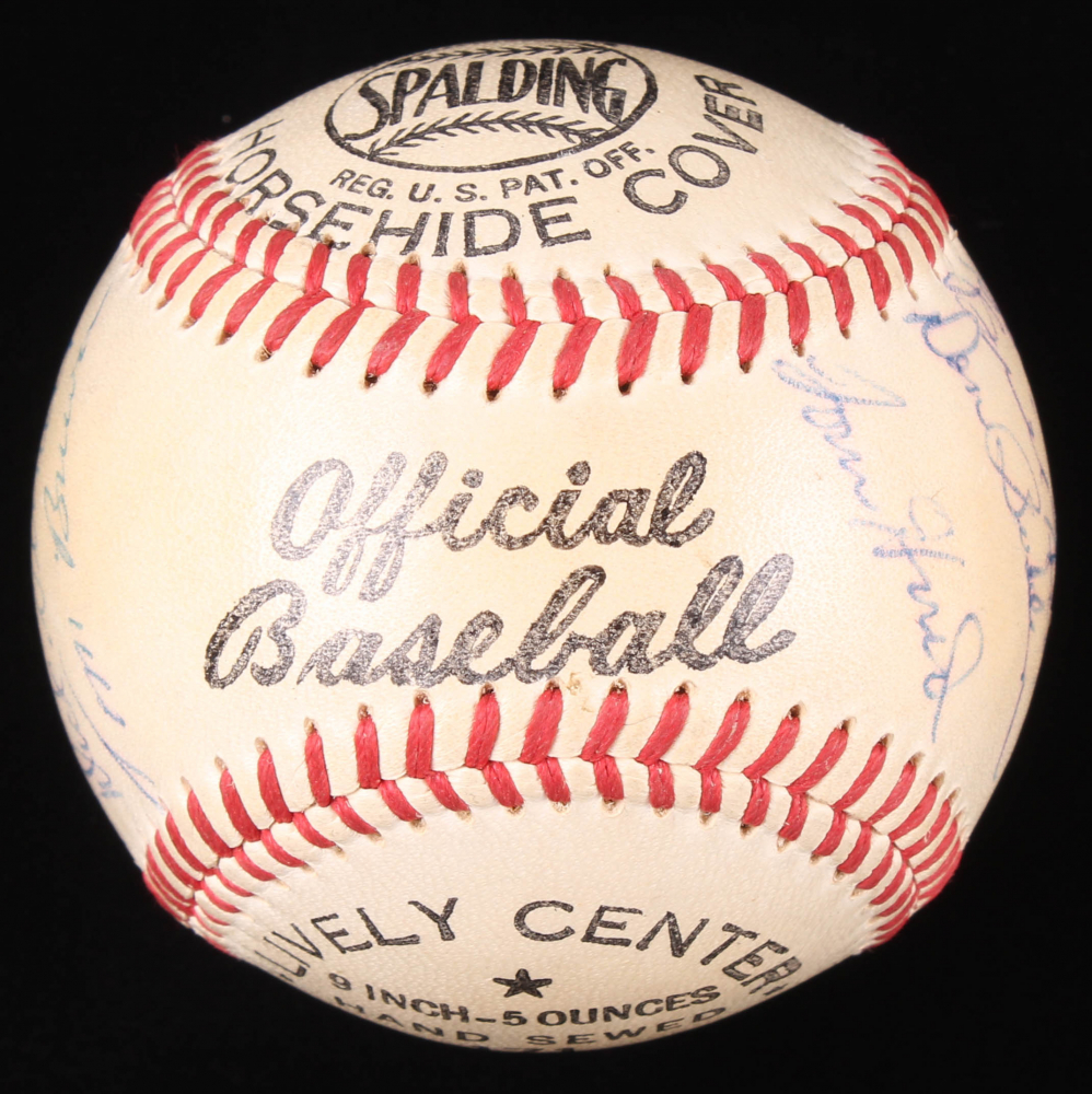 1956 Red Soox OL Baseball Signed by (17) with Mickey Vernon, Ted Lepcio ...