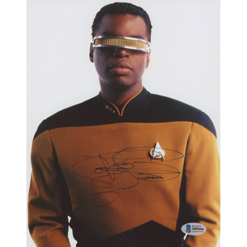 LeVar Burton Signed "Star Trek" 8x10 Photo (Beckett COA) | Pristine Auction