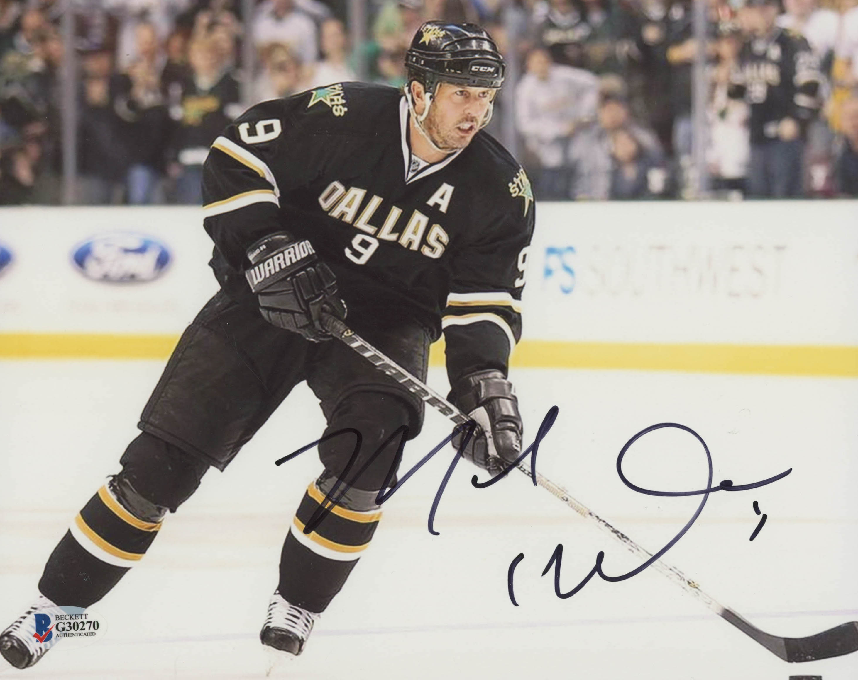 Mike Modano Signed Stars 8x10 Photo (Beckett COA) | Pristine Auction