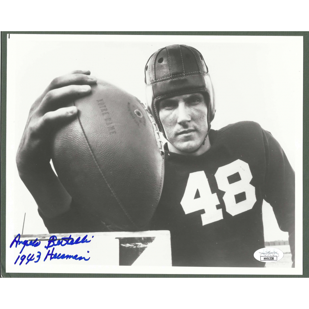 Angelo Bertelli Signed Notre Dame Fighting Irish 8x10 Photo Inscribed ...
