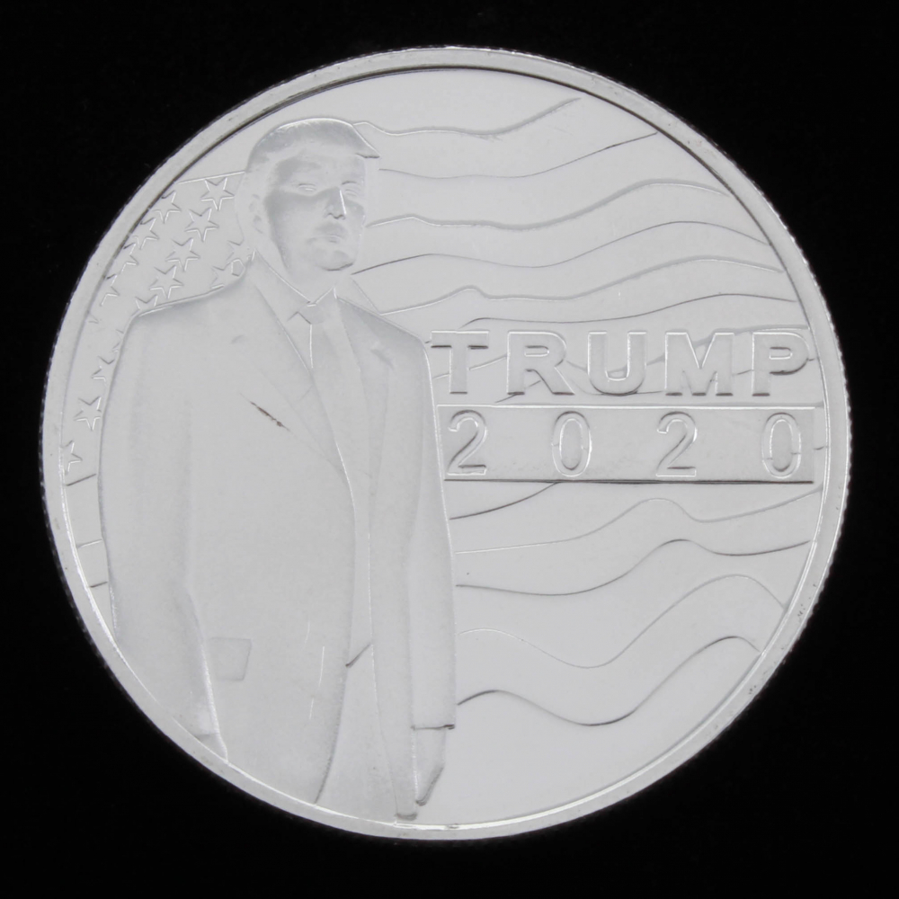 1 Oz. 999 Fine Silver "Trump 2020" Bullion Round | Pristine Auction