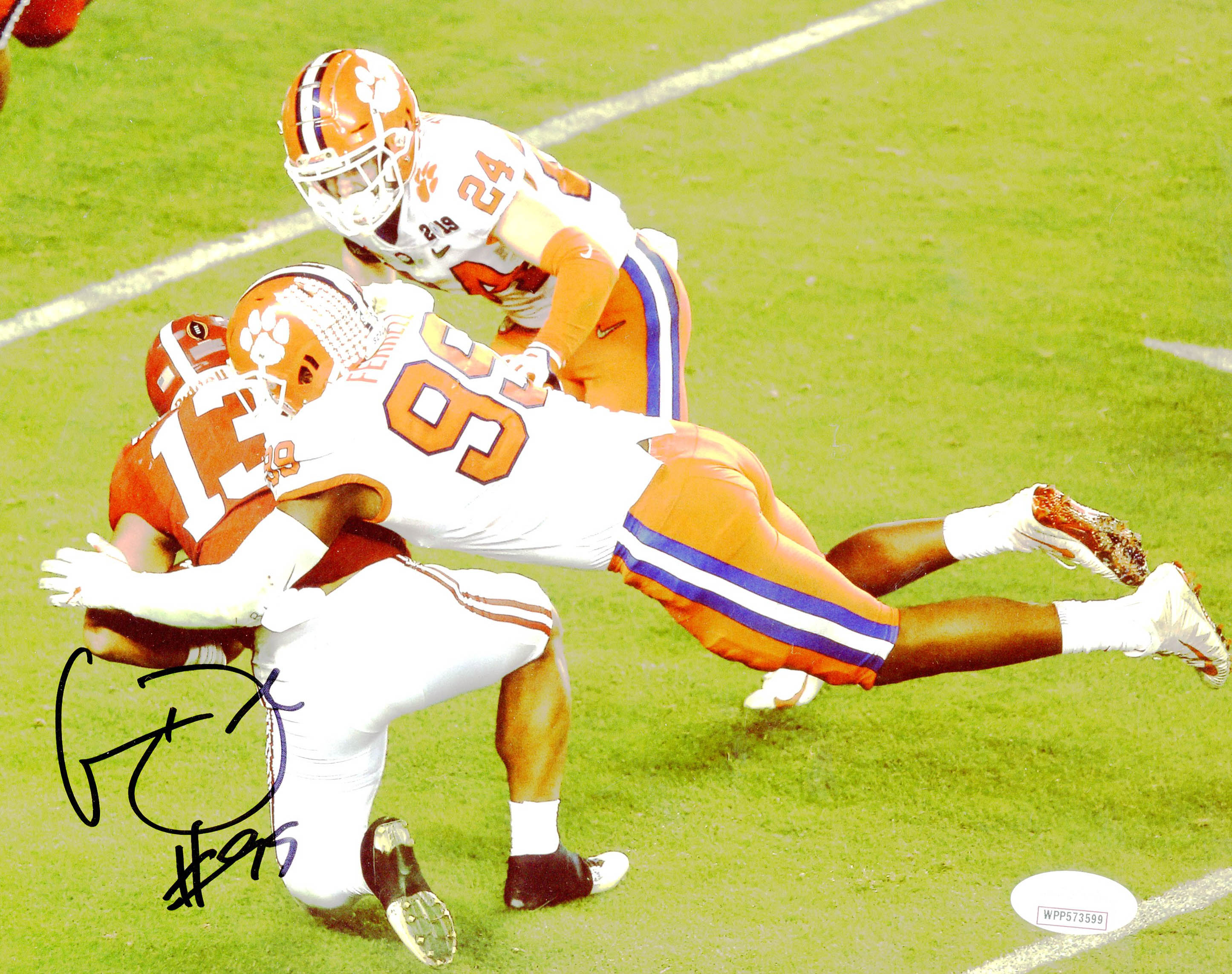 Clelin Ferrell Signed Clemson Tigers 8x10 Photo (JSA Hologram ...