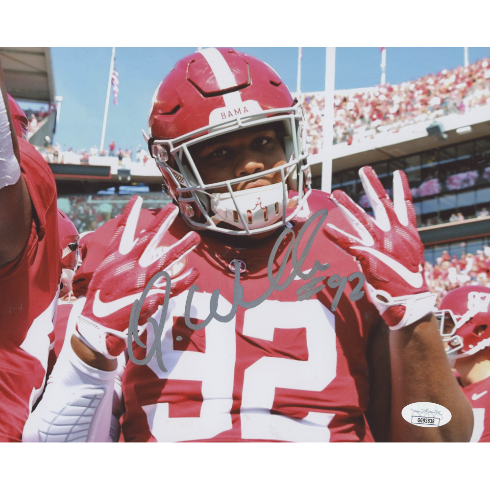 Quinnen Williams Signed Alabama Crimson Tide 8x10 Photo (JSA COA ...