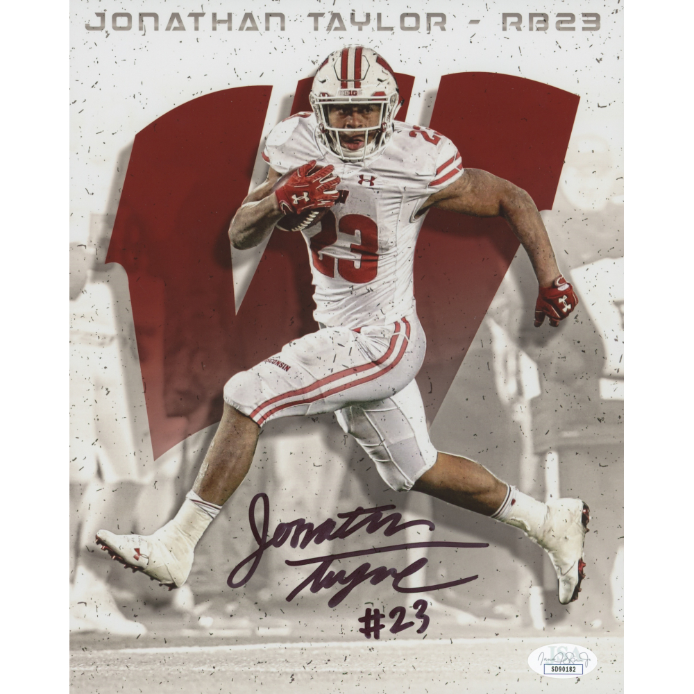 Jonathan Taylor Signed Wisconsin Badgers 8x10 Photo (JSA COA ...