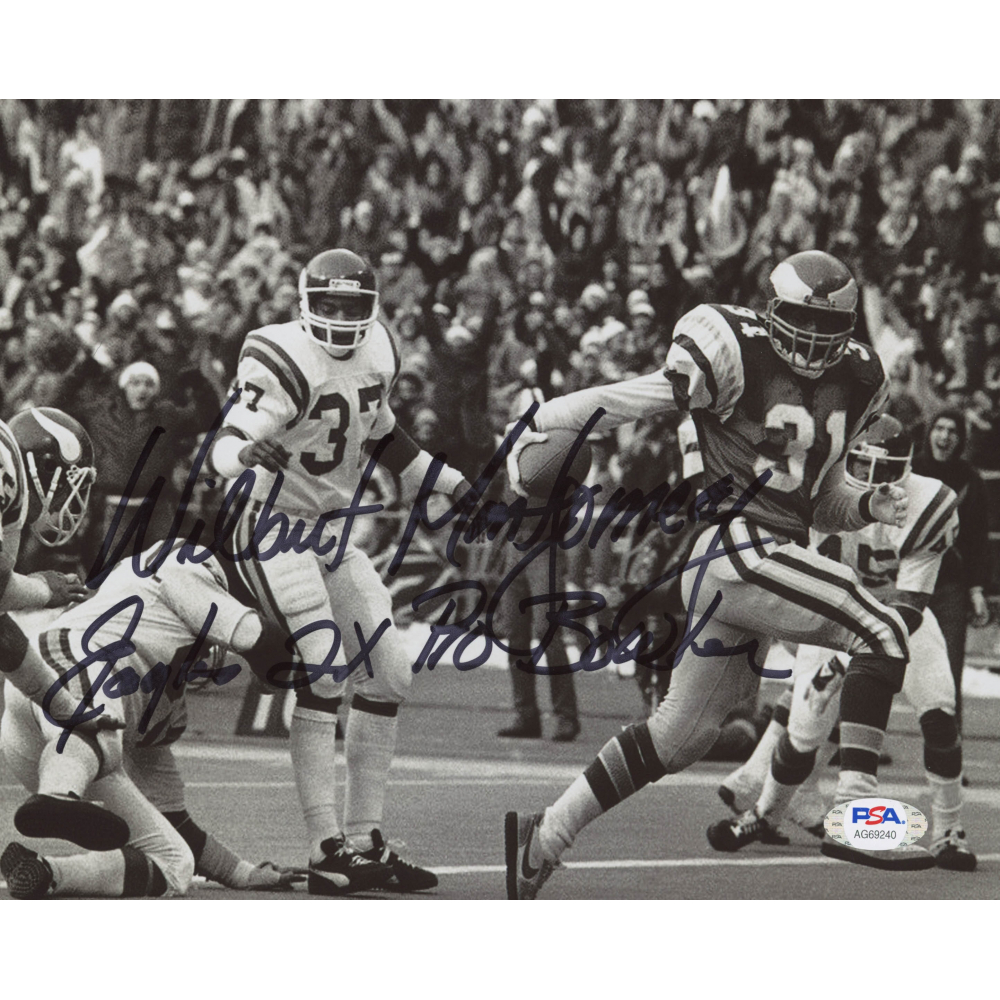 Wilbert Montgomery Signed Eagles 8x10 Photo Inscribed "Eagles 2x Pro ...