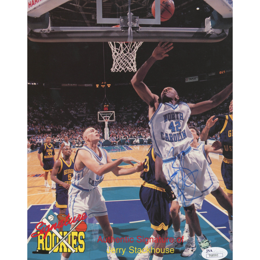 Jerry Stackhouse Signed North Carolina Tar Heels 8x10 Photo (JSA COA ...