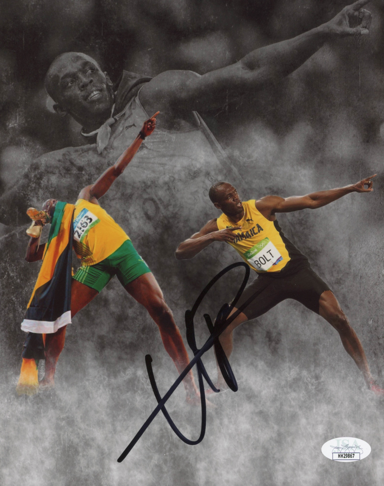 Usain Bolt Signed Team Jamaica 8x10 Photo (JSA COA) | Pristine Auction