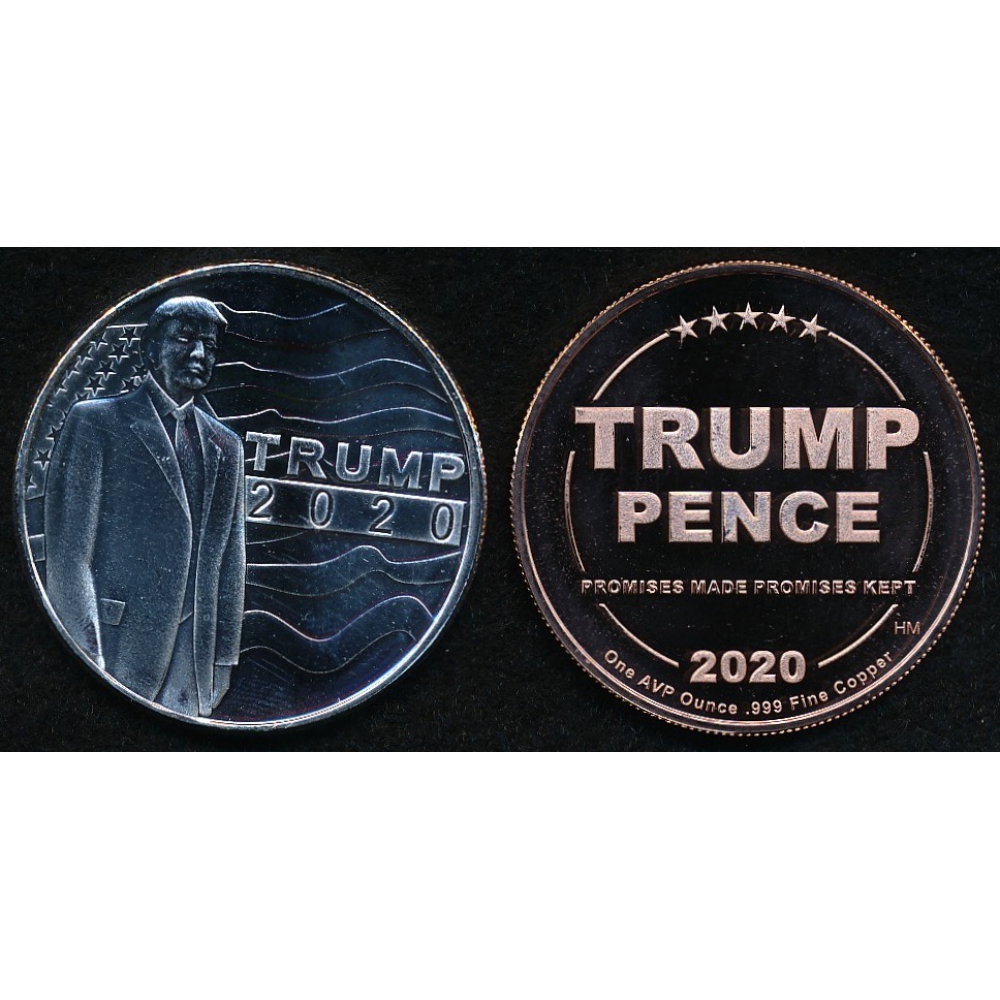 Lot of (2) 2020 Donald Trump Presidential Campaign Commemorative ...