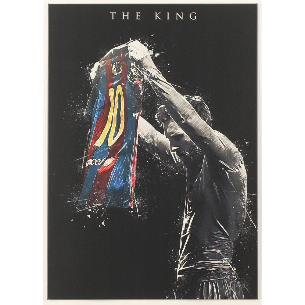 Messi 12x17 Limited Edition Metal Art Print | Pristine Auction
