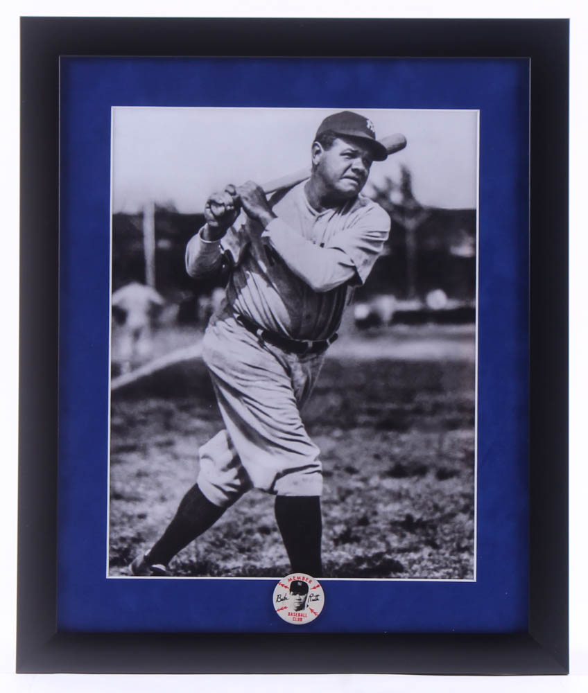 Babe Ruth Yankees 16x19 Custom Framed Photo Display with Vintage Ruth ...