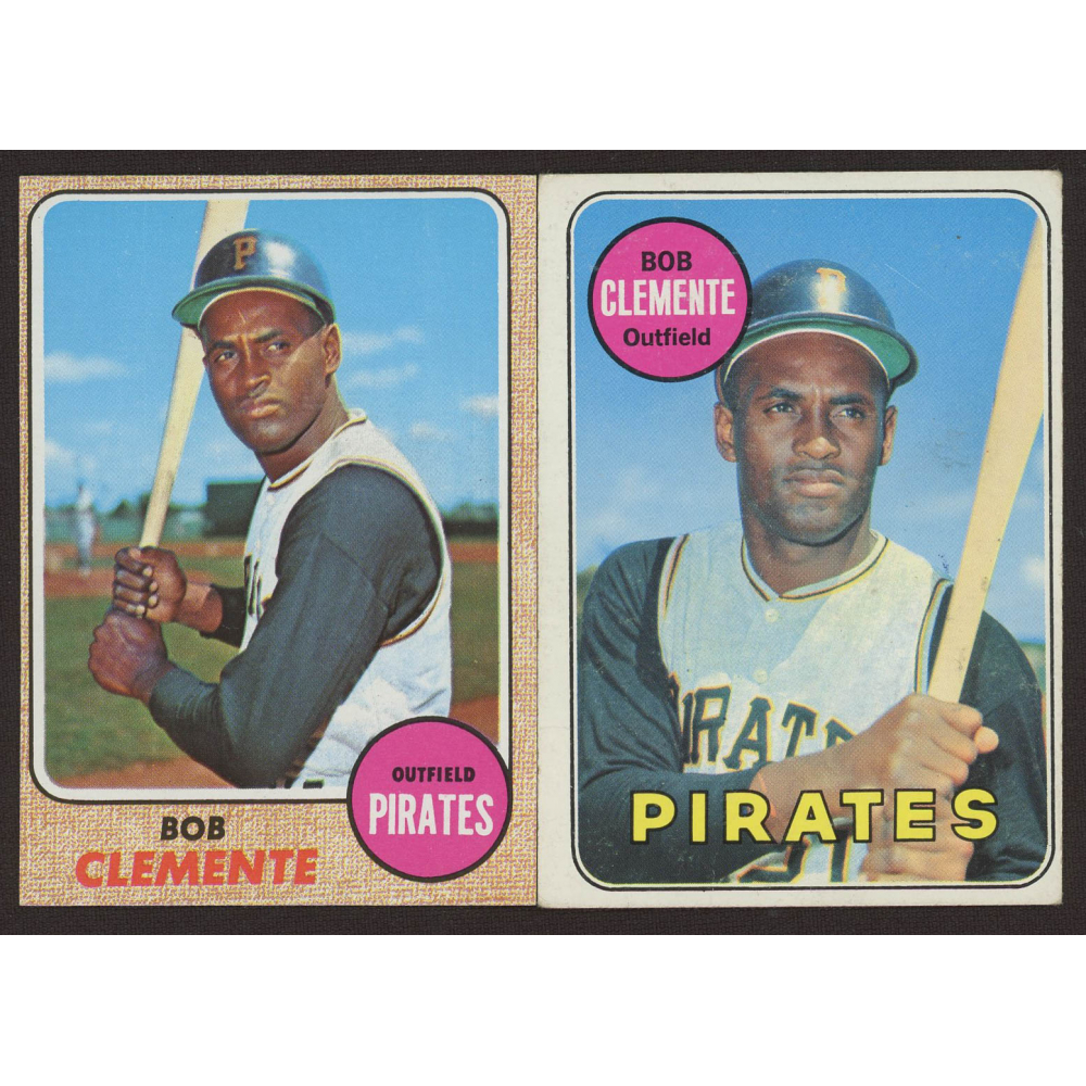 Lot of (2) Roberto Clemente Topps Baseball Cards with 1969 Topps #50 ...