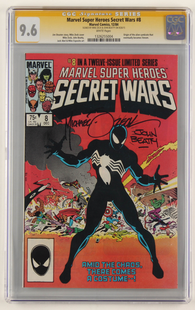 Mike Zeck & John Beatty Signed 1984 "Secret Wars" Issue #8 Marvel Comic ...