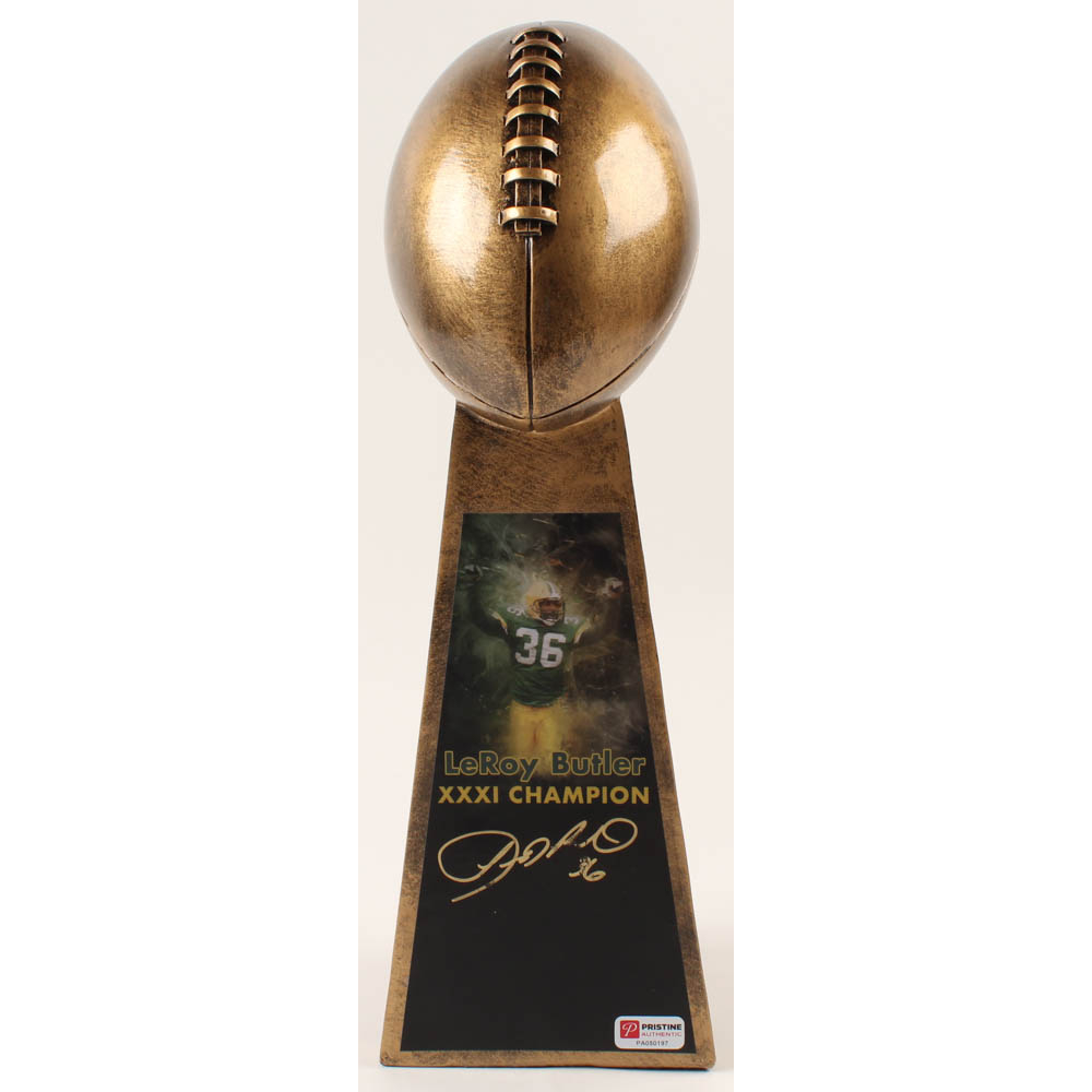 LeRoy Butler - Packers - Signed Large Gold Lombardi Trophy (PA COA ...