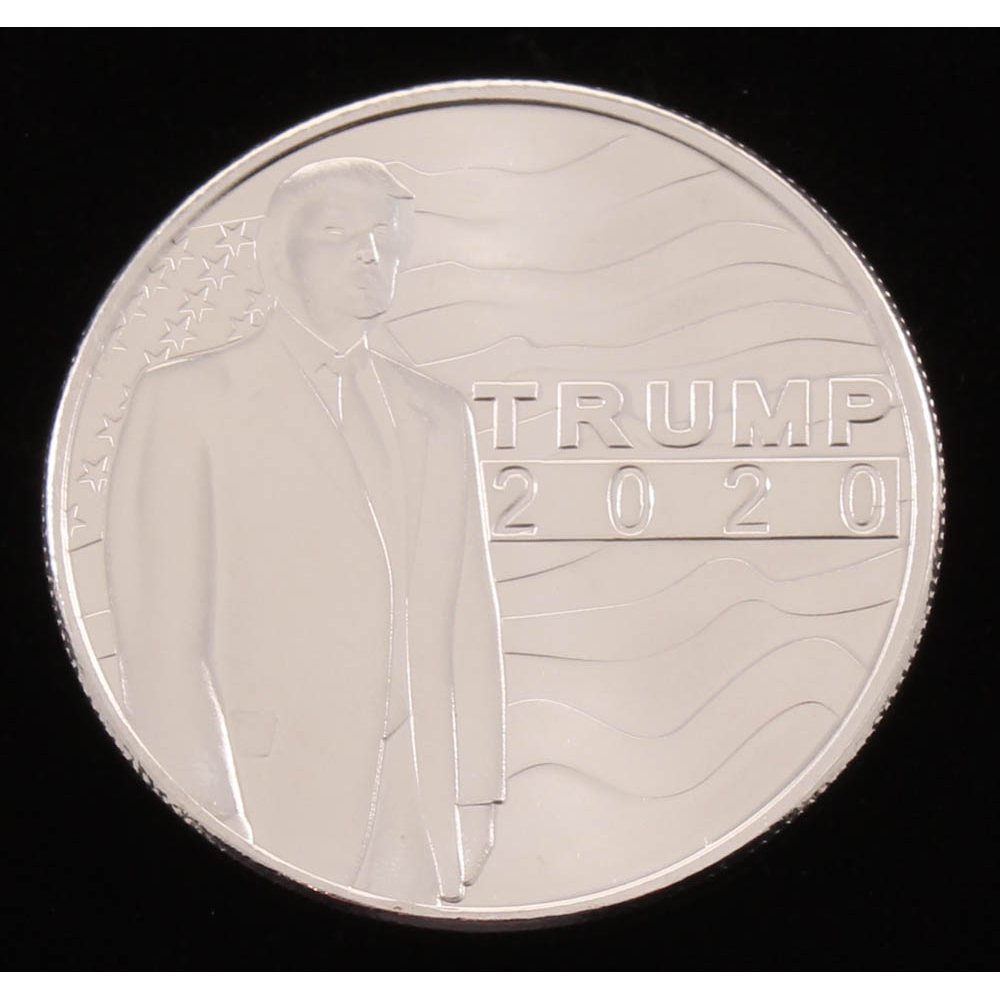1 Ounce .999 Fine Silver 2020 Trump Bullion Round | Pristine Auction