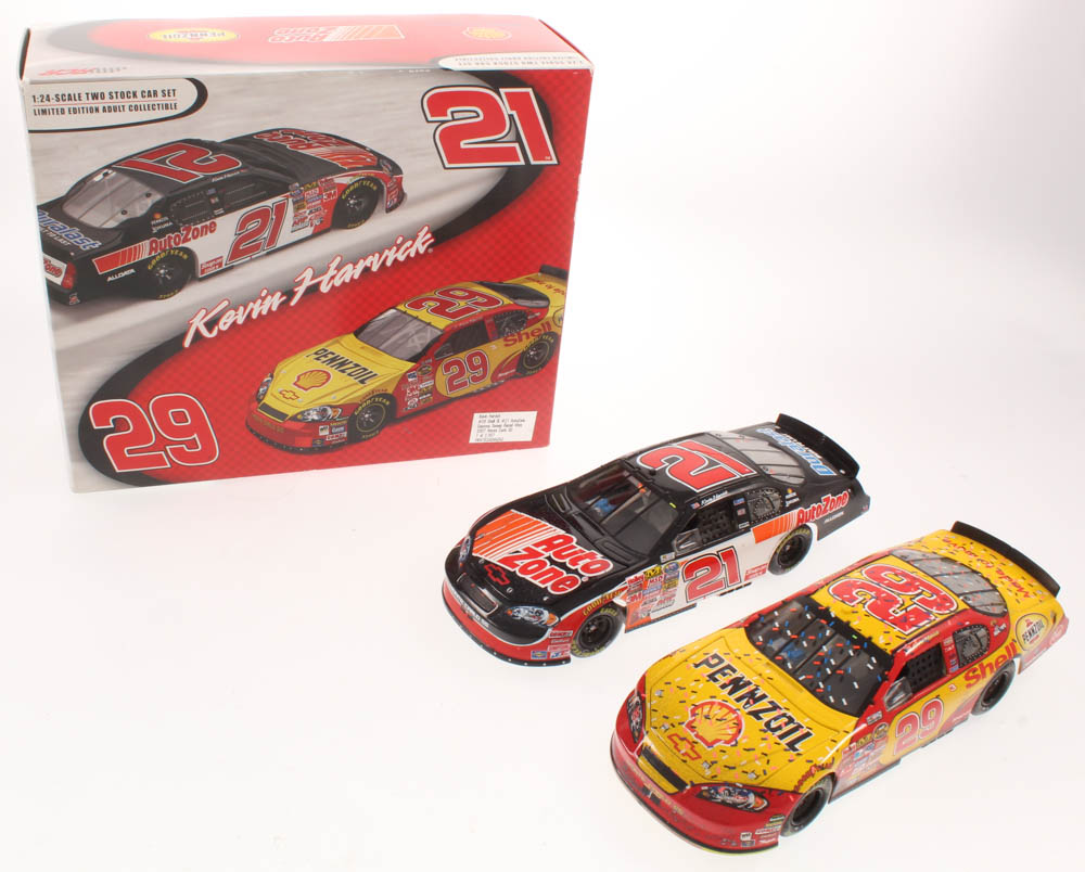 Kevin Harvick LE #29 Shell & #21 AutoZone Daytona Sweep Raced Wins 2007 ...