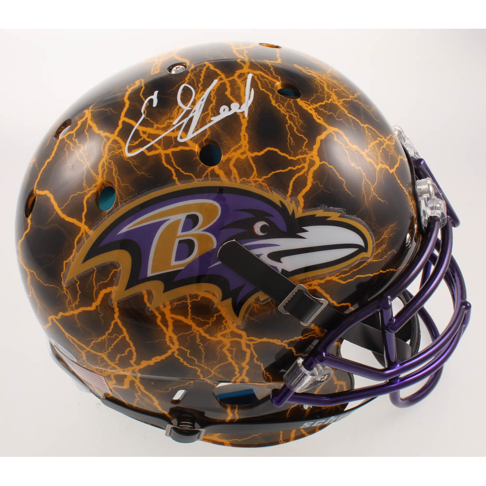 Ed Reed Signed Ravens Full-Size Authentic On-Field Hydro-Dipped Helmet ...