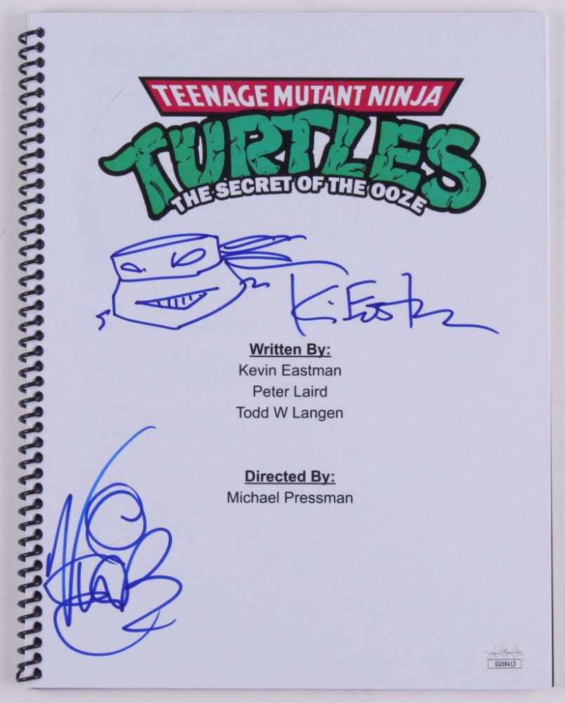 Kevin Eastman & Vanilla Ice Signed "Teenage Mutant Ninja Turtles II ...