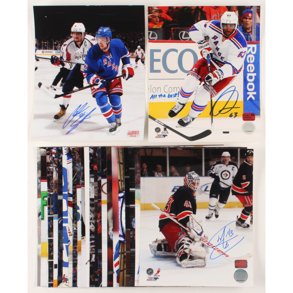 Lot of (26) Signed New York Rangers 8x10 Photos with Michael Del Zotto ...