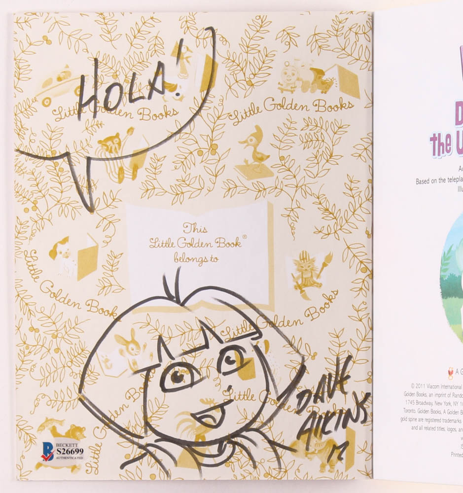 David Aikins Signed "Dora the Explorer and the Unicorn King" Hard-Cover ...