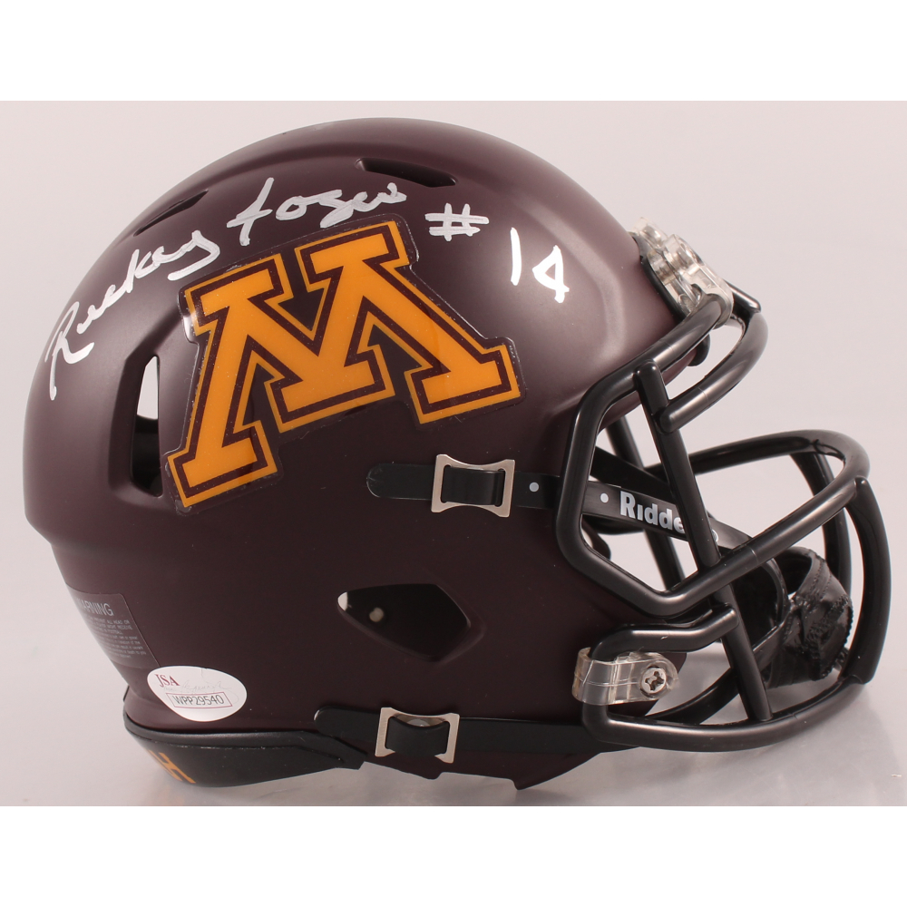 Rickey Foggie Signed Minnesota Golden Gophers Speed Mini Helmet (JSA ...