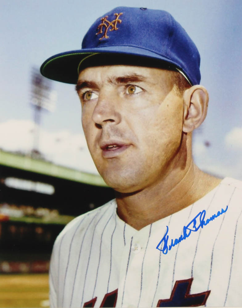 Lot of (7) Mets Signed Photos with Frank Thomas, Davey Johnson, Ed ...