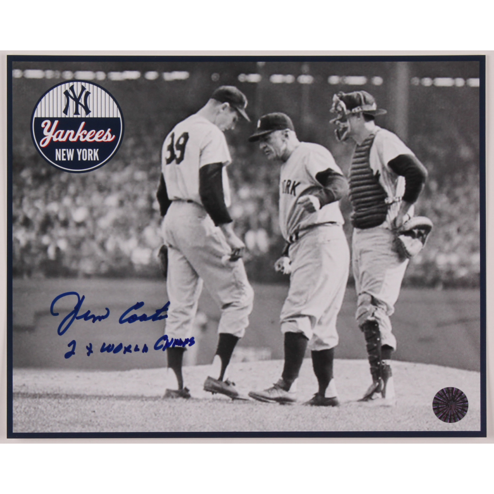 Jim Coates Signed Yankees 8x10 Photo Inscribed "2x World Champs ...