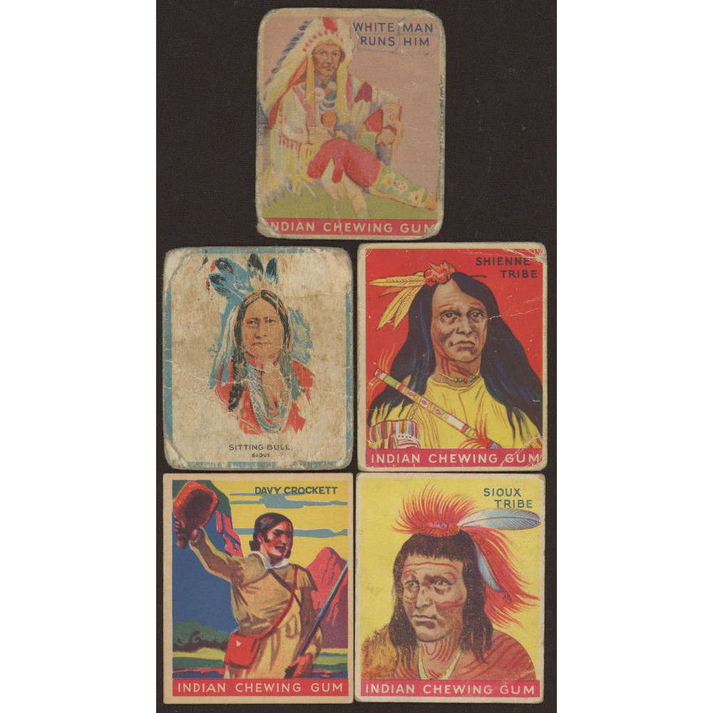 Lot Of 5 Vintage Bubble Gum Trading Cards Pristine Auction