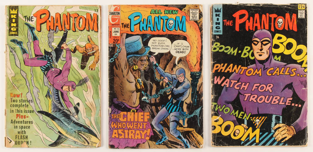 Lot of (3) 1966-1973 "The Phantom" King Comic Books | Pristine Auction