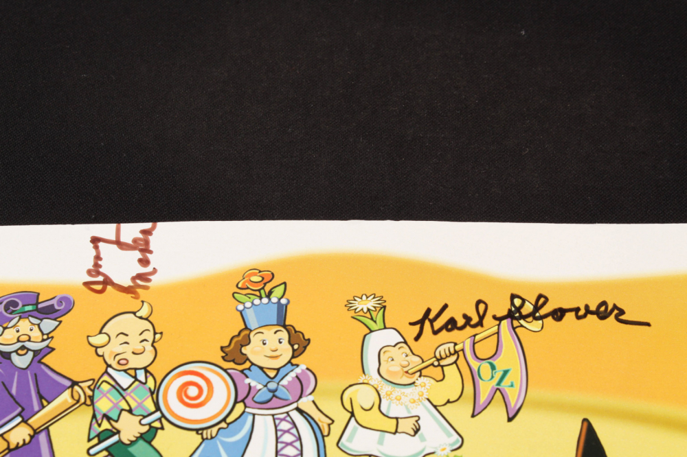 2009 "The Wizard of Oz" 12x18 Print Cast-Signed by (6) with Jerry Maren ...