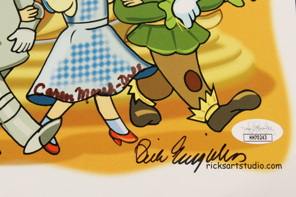 2009 "The Wizard of Oz" 12x18 Print Cast-Signed by (6) with Jerry Maren ...