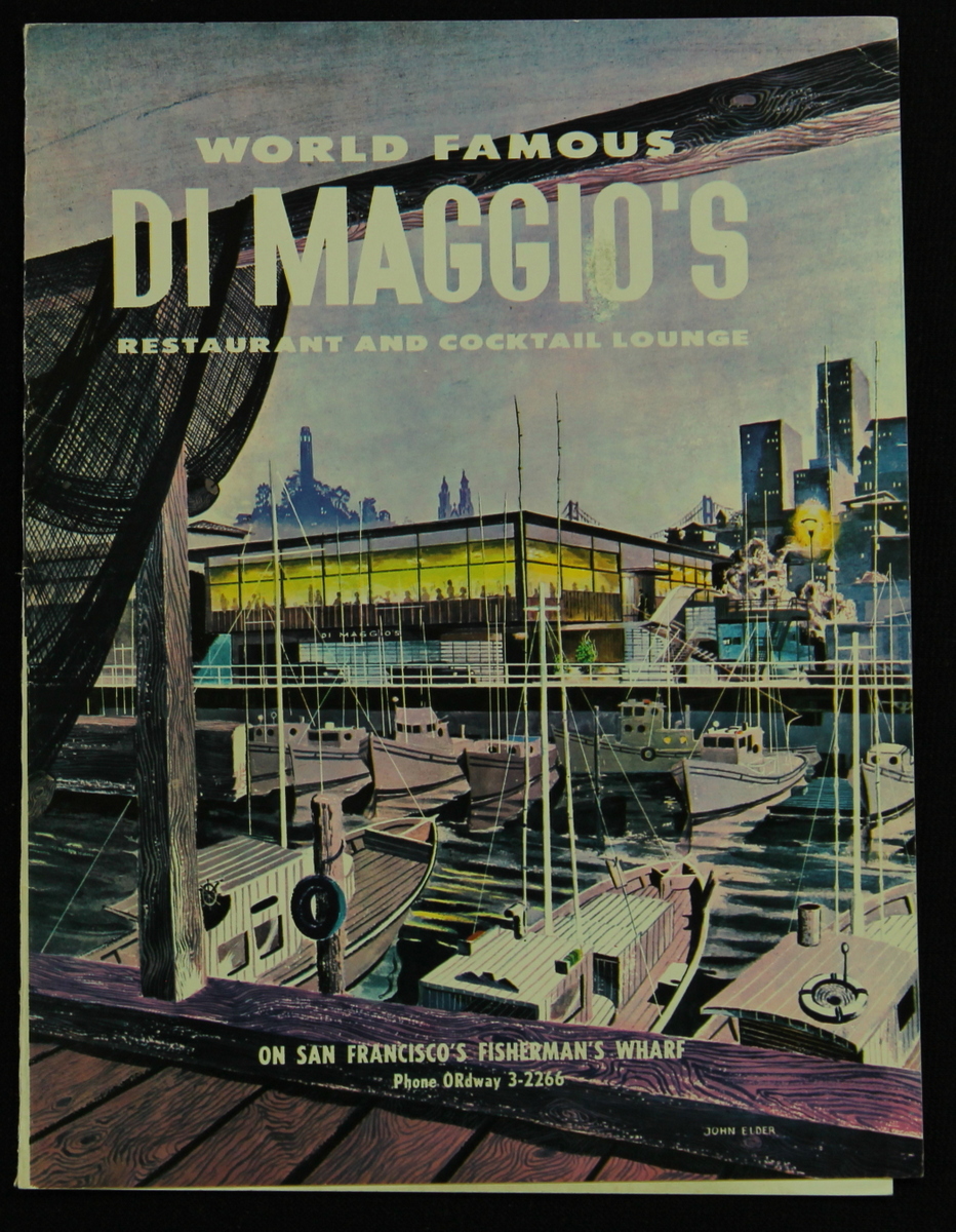 Tom DiMaggio Signed DiMaggio's Restaurant Menu Inscribed "With Best ...