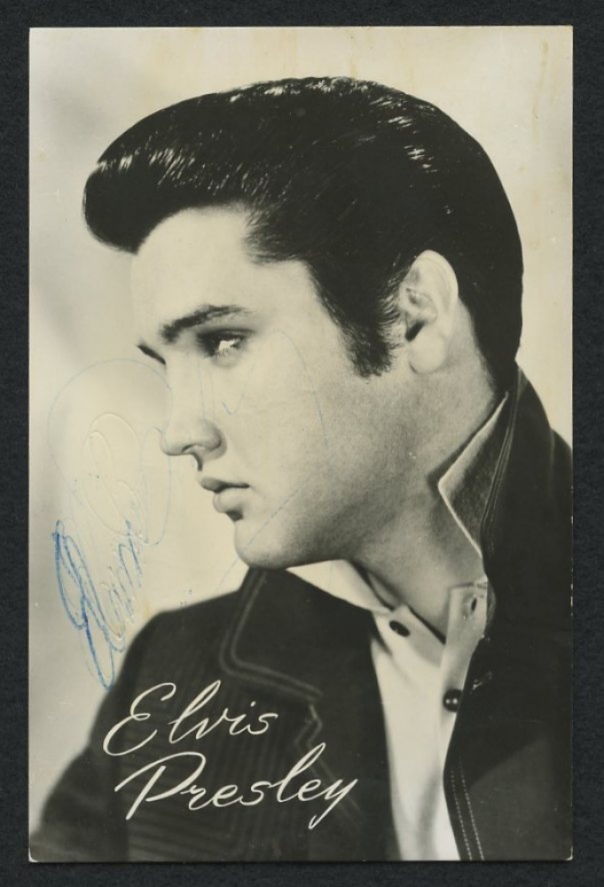 Elvis Presley Twice Signed Vintage Photo Postcard (JSA LOA) | Pristine ...