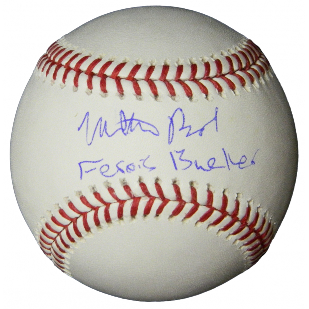 Matthew Broderick Signed OML Baseball Inscribed "Ferris Buller ...