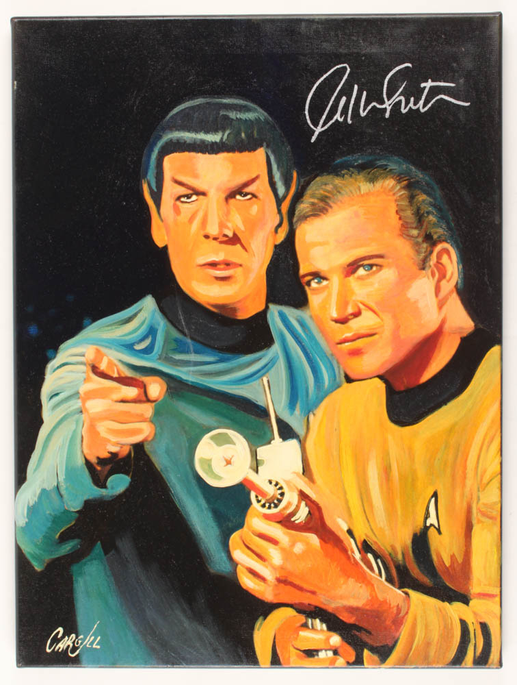 William Shatner & Chris Cargill Signed "Star Trek" 18x24 Acrylic ...