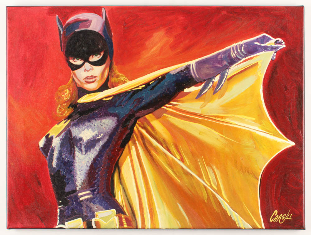 Chris Cargill Signed "Batgirl" 18x24 Acrylic Painting on Canvas ...