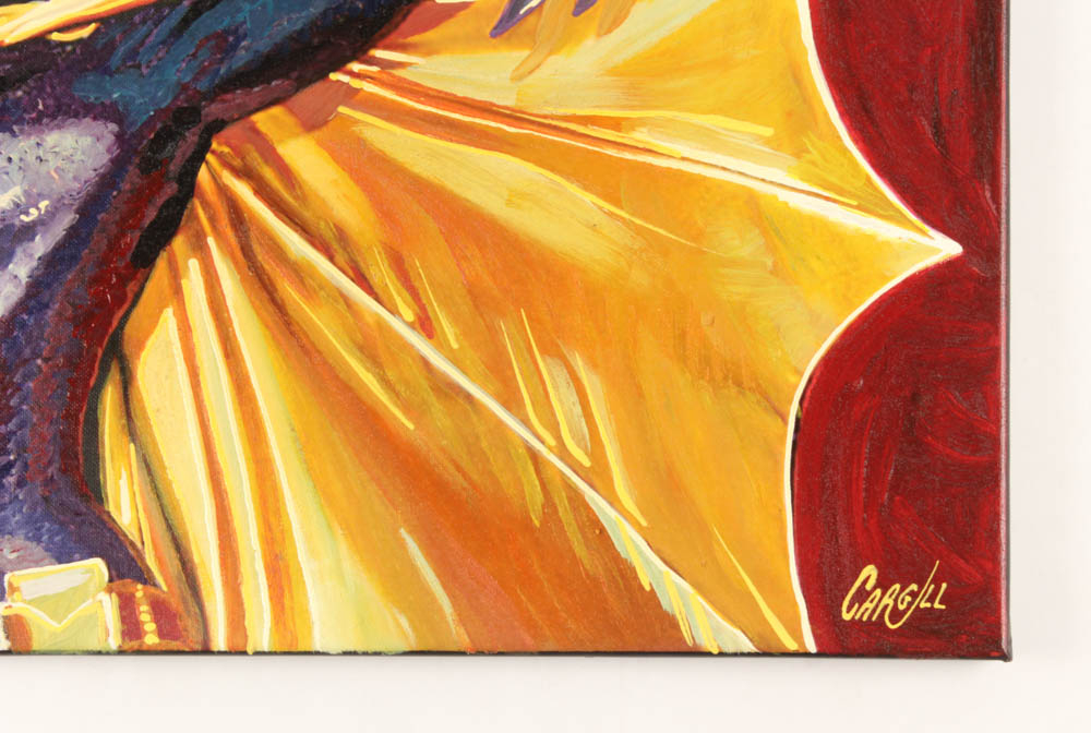 Chris Cargill Signed "Batgirl" 18x24 Acrylic Painting on Canvas ...