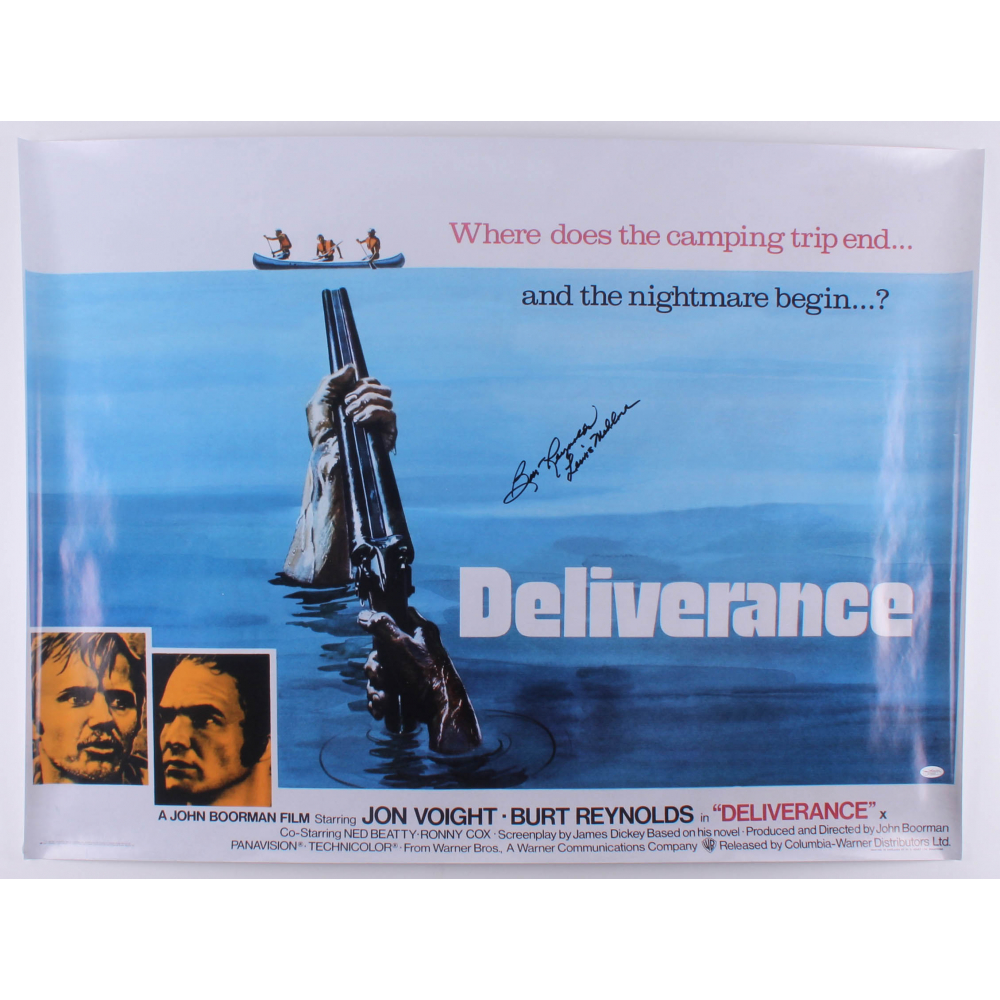 Burt Reynolds Signed "Deliverance" 30x40 Movie Poster Inscribed "Lewis ...