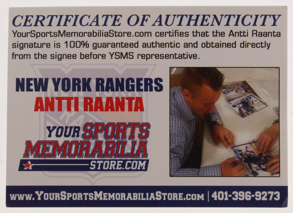 Cam Talbot & Antti Raanta Signed Rangers Mini Goalie Helmet (Talbot COA ...