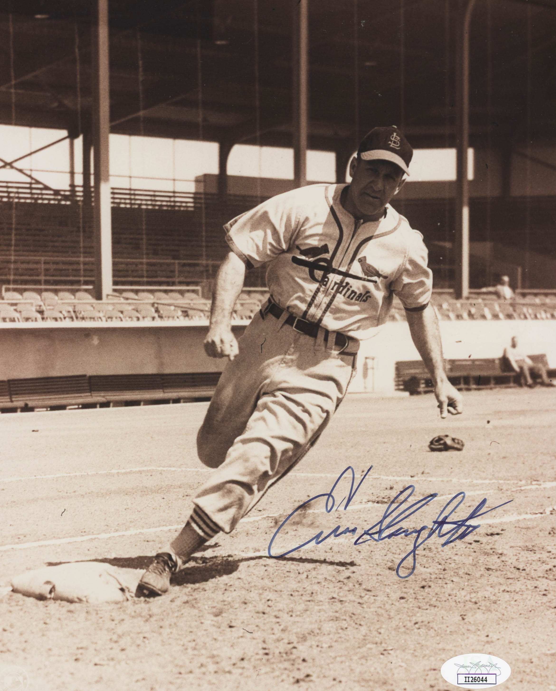 Enos Slaughter Signed Cardinals 8x10 Photo (JSA COA) | Pristine Auction