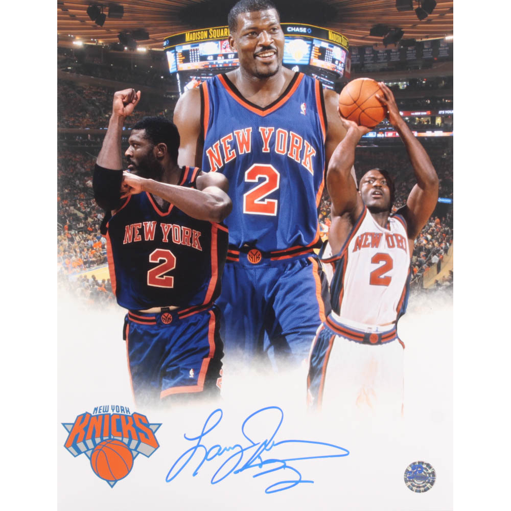 Larry Johnson Signed Knicks 11x14 Photo (Pro Player Hologram ...