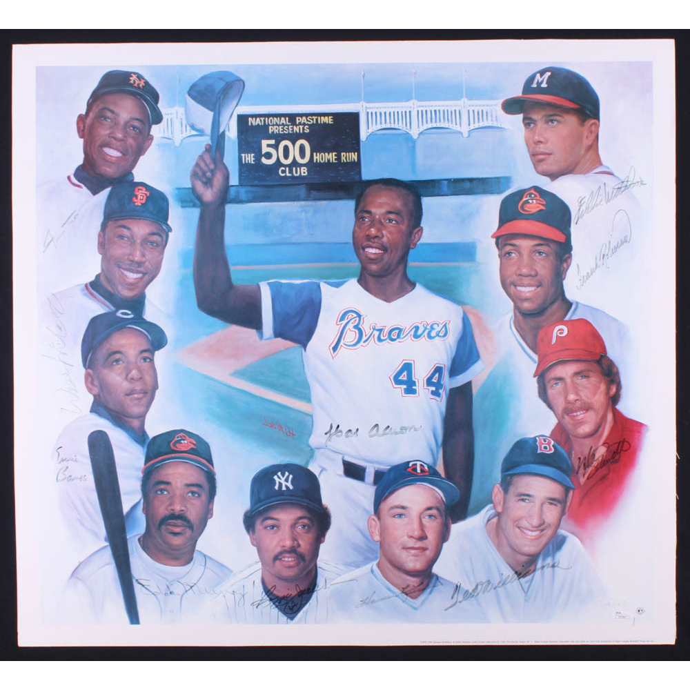 "The 500 Home Run Club" 27x29.5 Print on Foam Board Signed by Willie ...