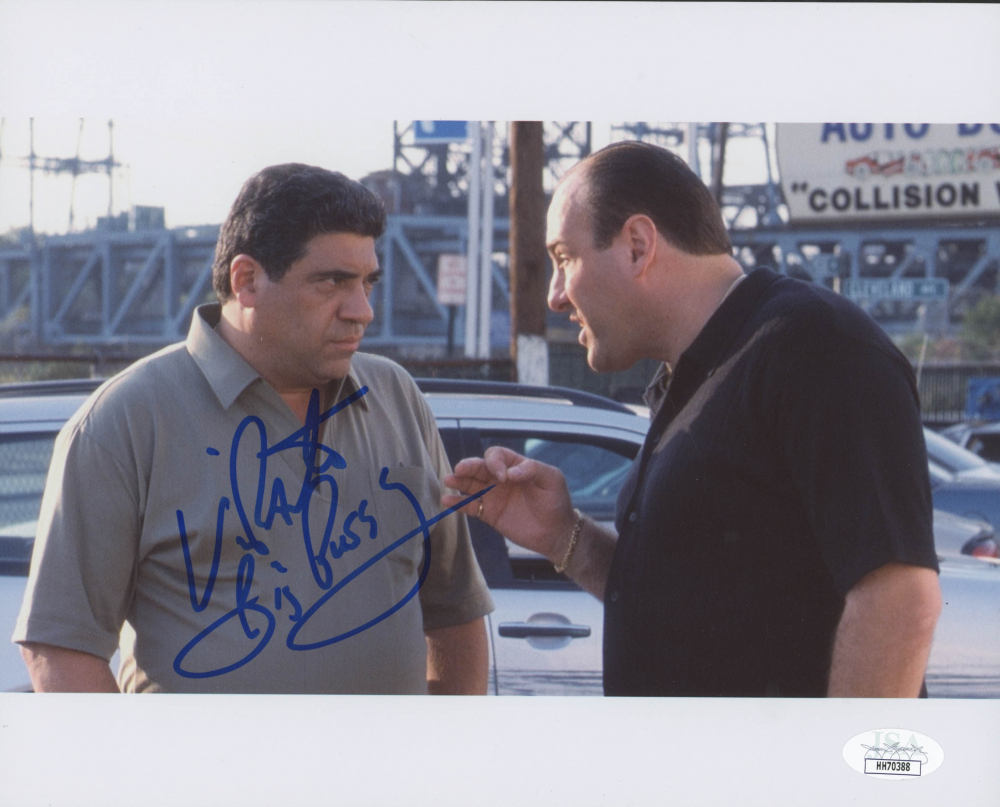 Vincent Pastore Signed "The Sopranos" 8x10 Photo Inscribed "Big P***y ...