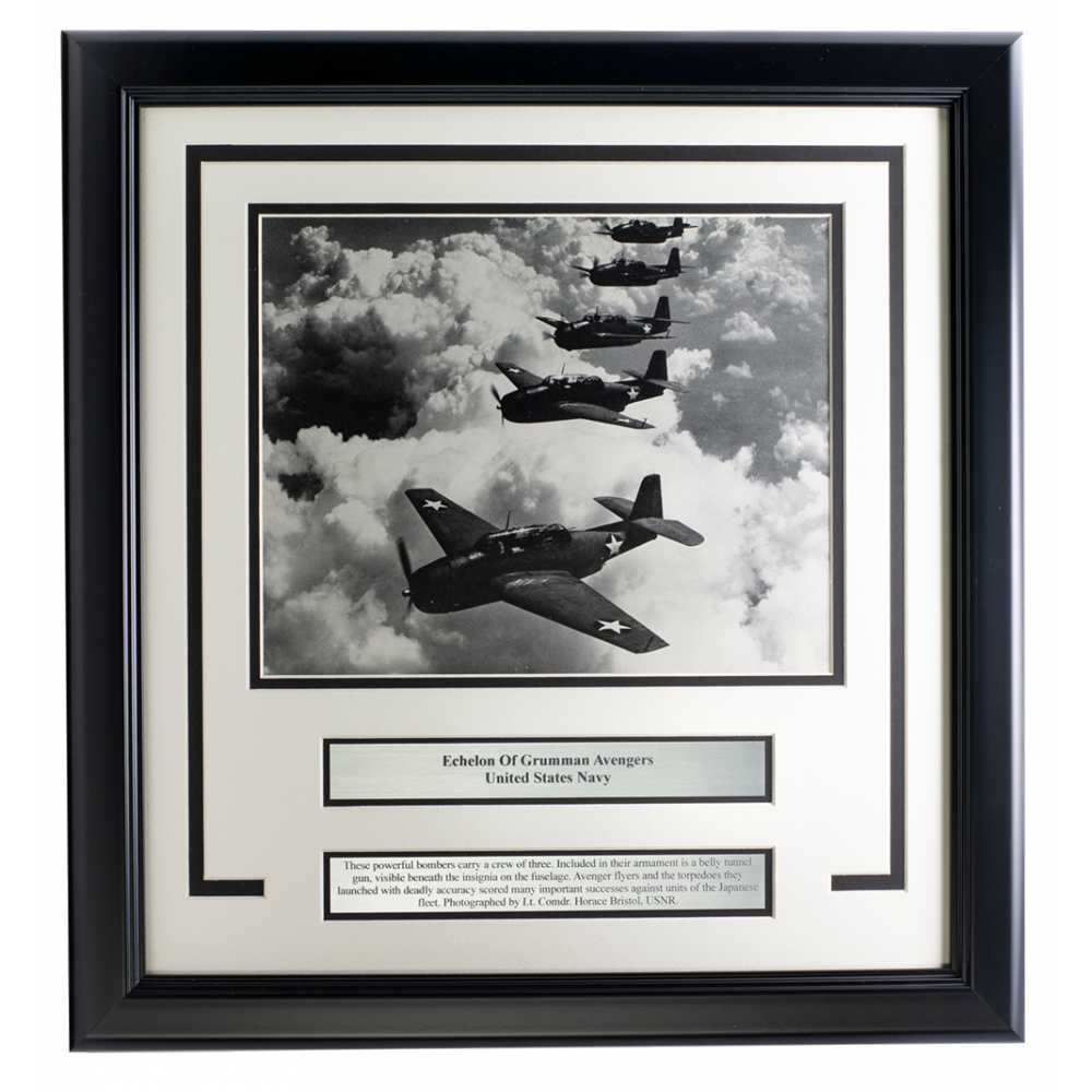 U.S. Navy Echelon of Grumman Avengers Custom Framed Photo Display ...