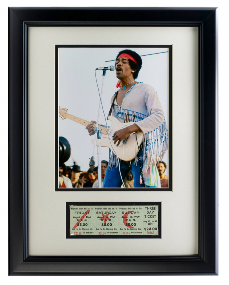 Jimi Hendrix 11x14 Custom Framed Photo Display with Full 3 Day ...