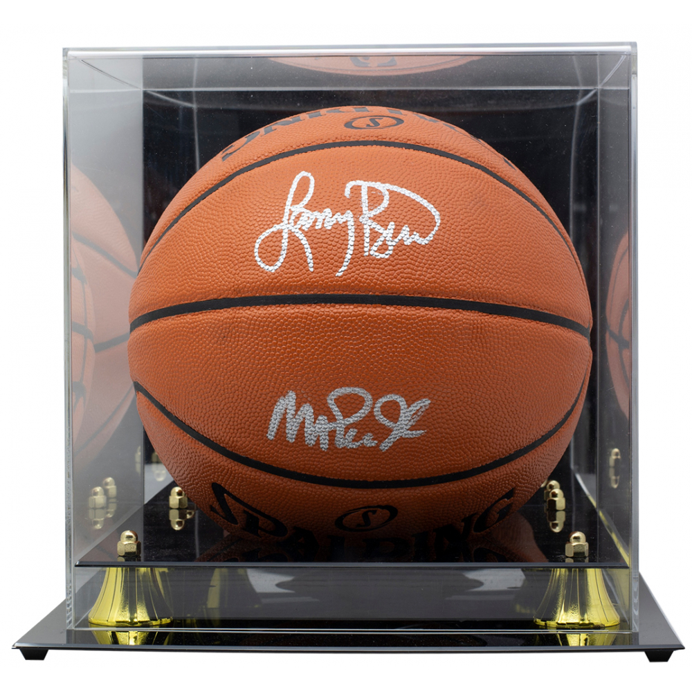 Magic Johnson & Larry Bird Signed NBA Game Ball Series Basketball with ...